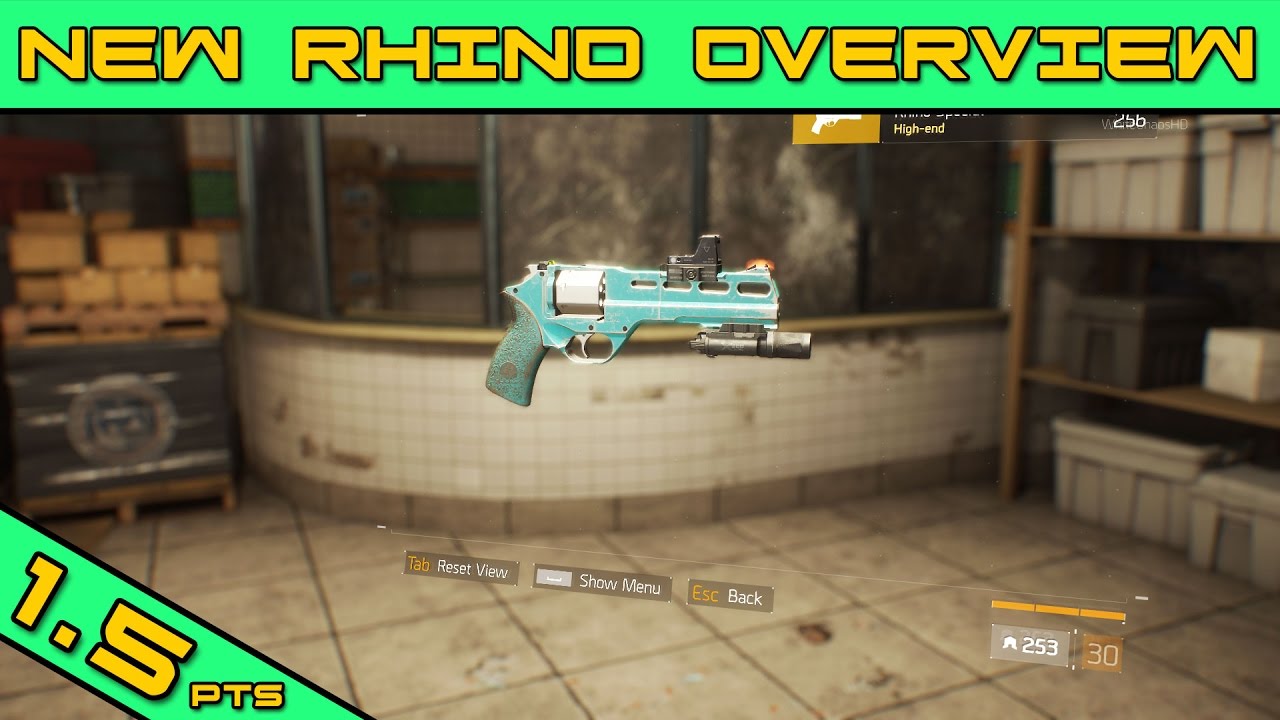 New Rhino Weapon Overview | The Division 1.5 PTS - YouTube
