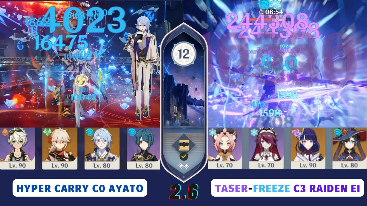 Spiral Abyss 2.6 Floor 12 9 Stars | C0 Ayato Hyper Carry ft. Xinqiu ...