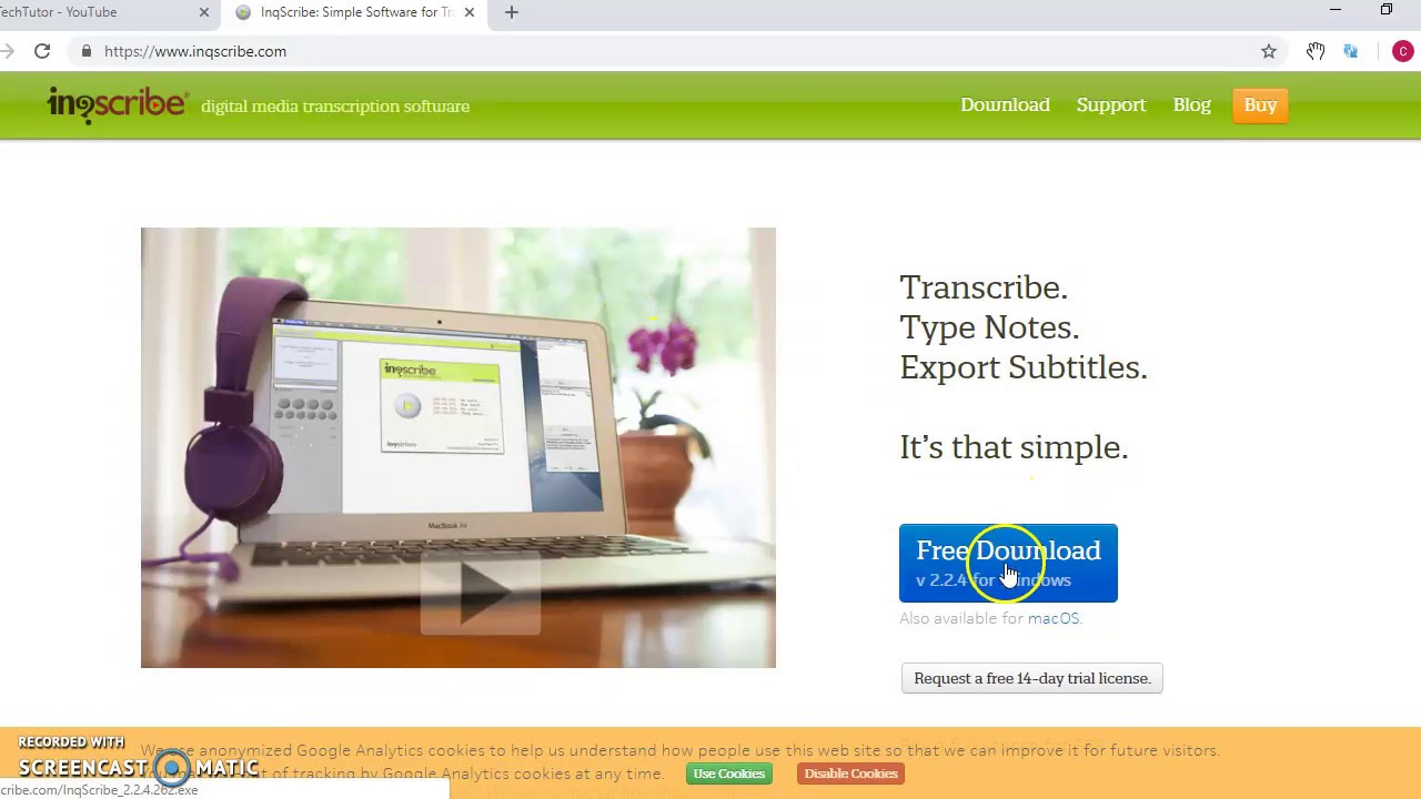Installing and configuring inqscribe - YouTube