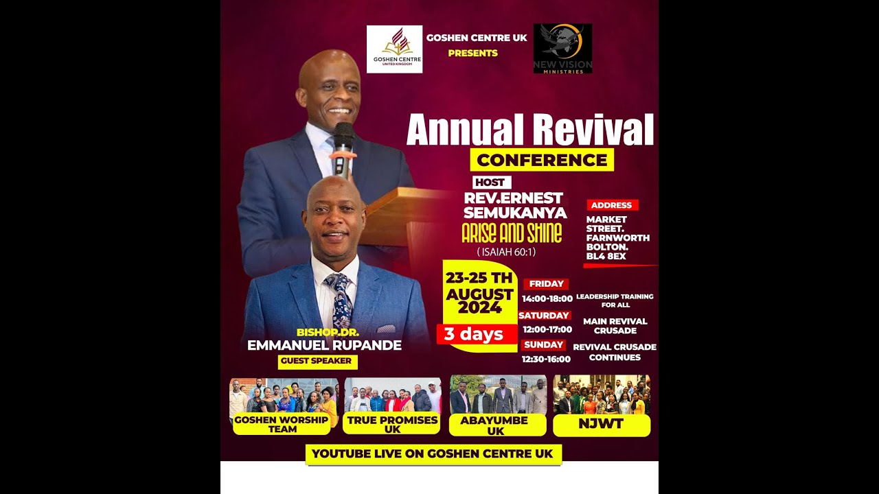 DAY 3 ANNUAL REVIVAL CONFERENCE GOSHEN CENTRE UK / 25/08/2024 WITH ...