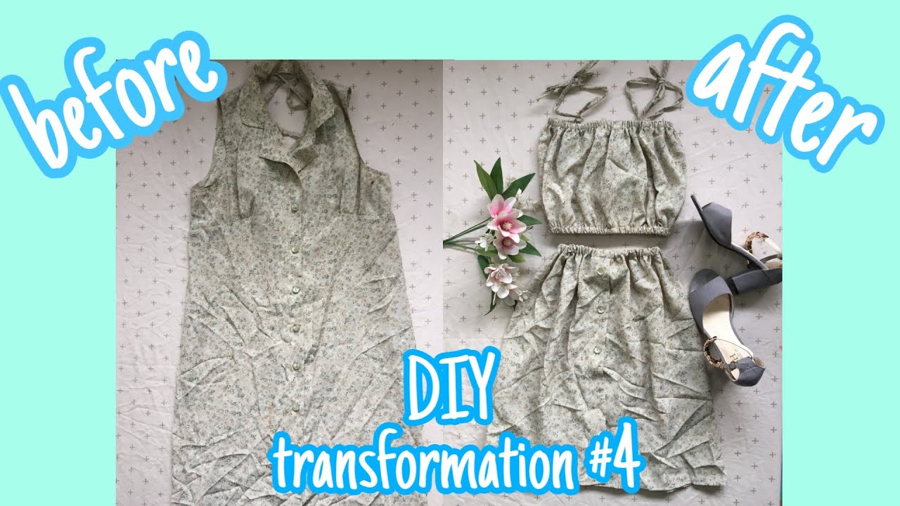 DIY transformation from old sleeveless dress to OOTD (DIY #5) - YouTube