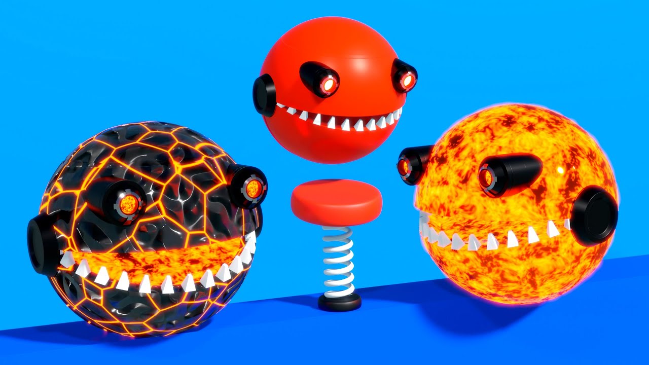PACMAN VS TWO Monsters Lava and Obsidian | Best Adventures - YouTube