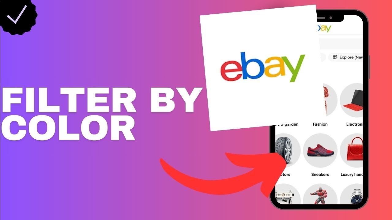 How to filter your searches by color in the Ebay app? - YouTube