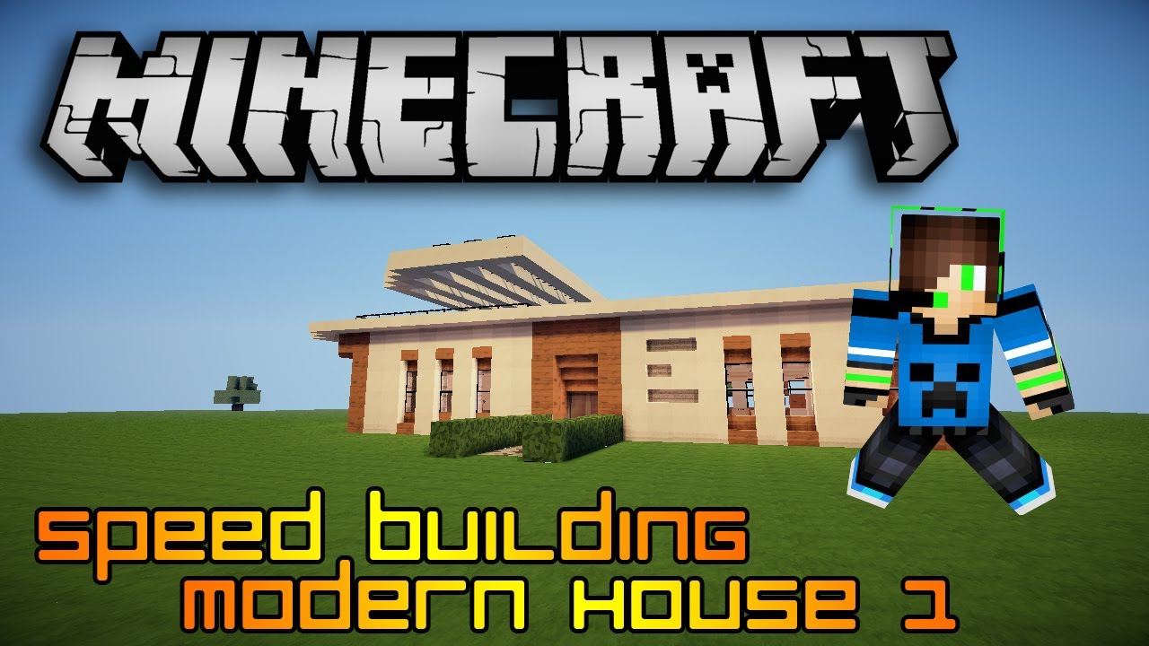 Minecraft : Speed Building : Modern House 1 - YouTube