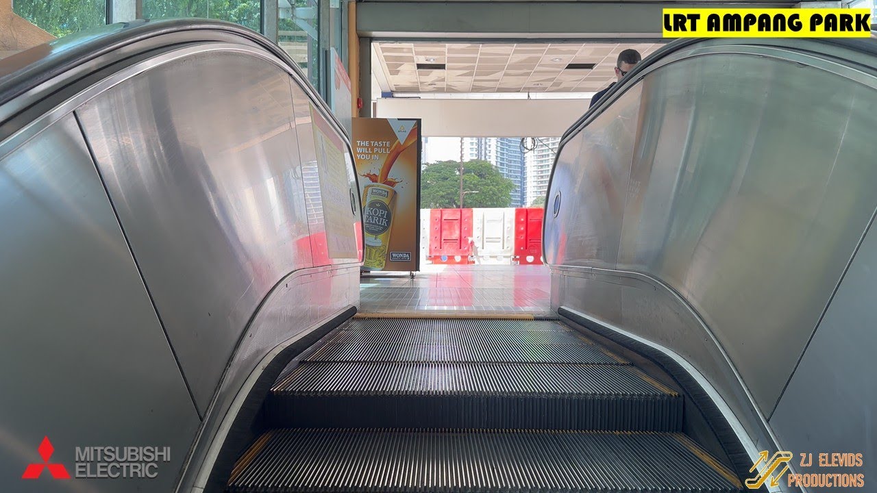 Mitsubishi Escalators at Ampang Park LRT Station, Kuala Lumpur ...