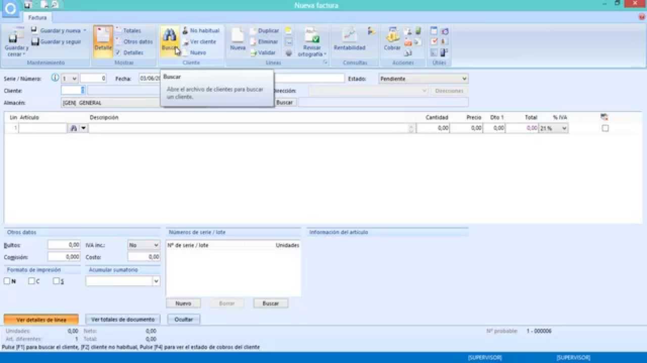 Hacer facturas con Factusol. Libera Digital - YouTube
