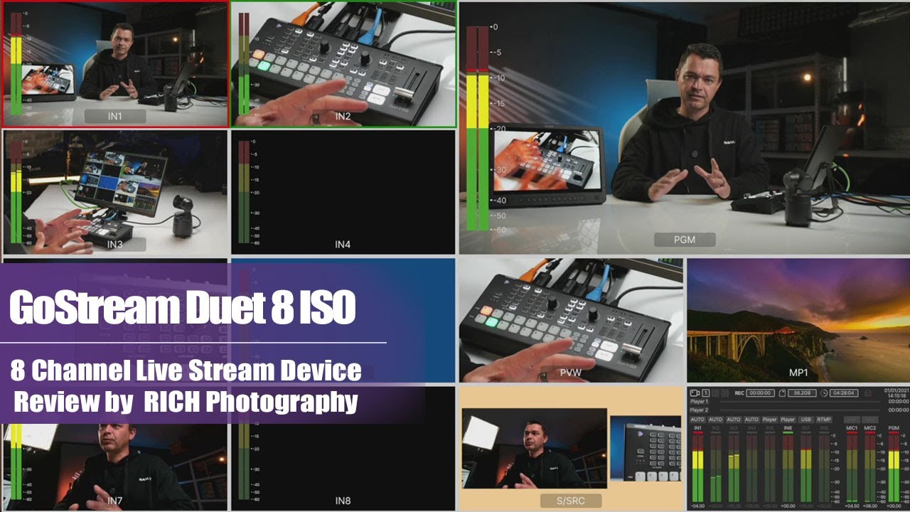 OSEE GoStream Duet 8 ISO -8 Channels Video Switcher Review by RICH ...