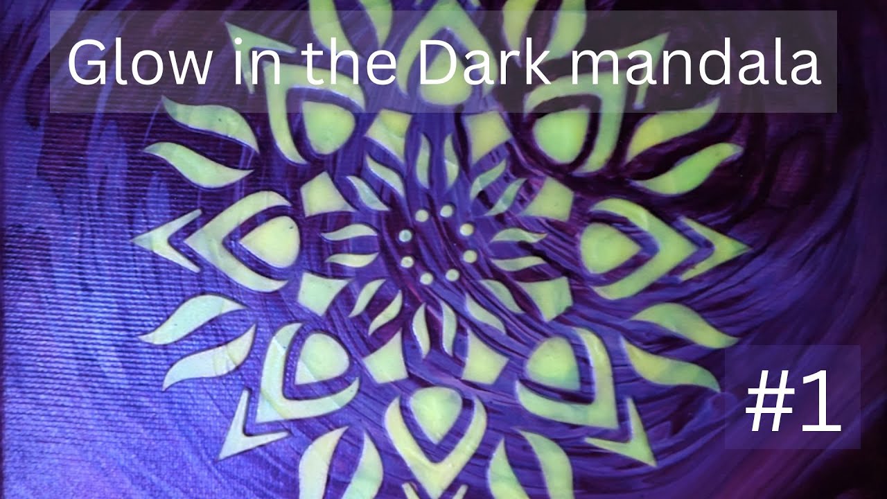Beautiful Glow in the Dark Mandala PART 1 Pouring Acrylics - HaAppy ...