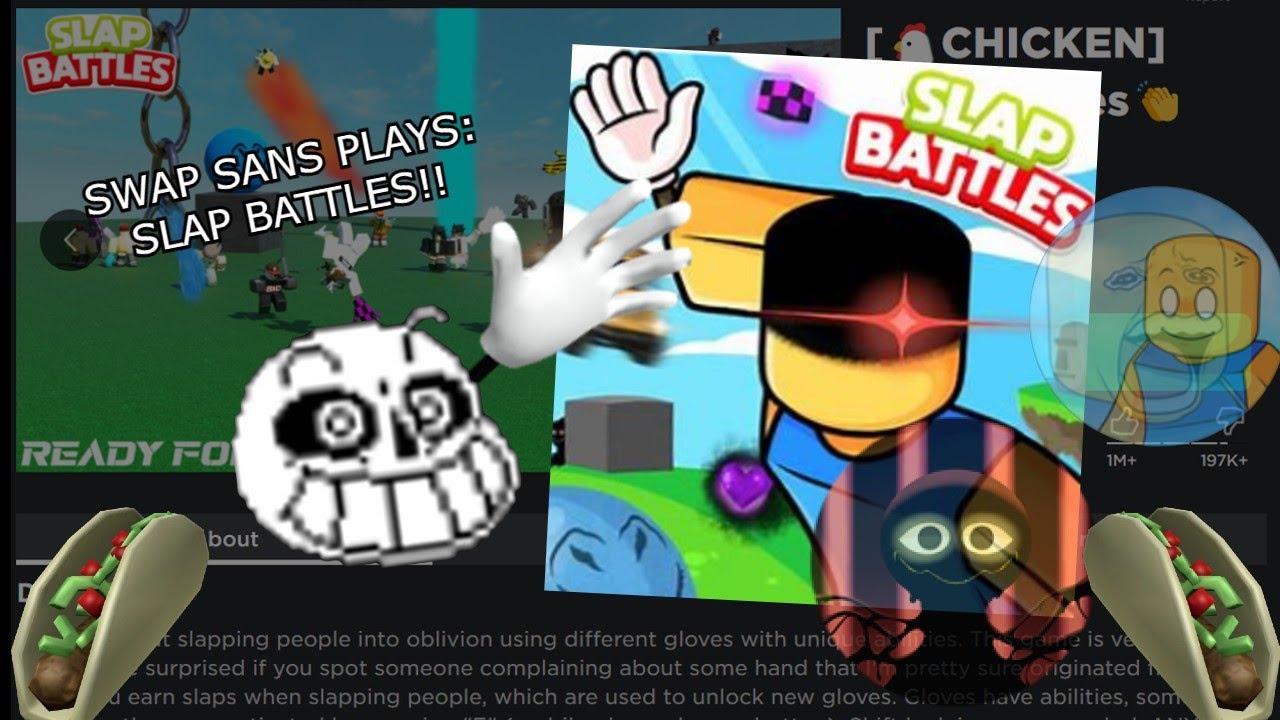 SWAP SANS PLAYS: SLAP BATTLES! (PART 1) - YouTube