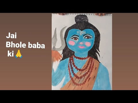 How to make bhole baba ki drawing #bholebabakidrawing - YouTube