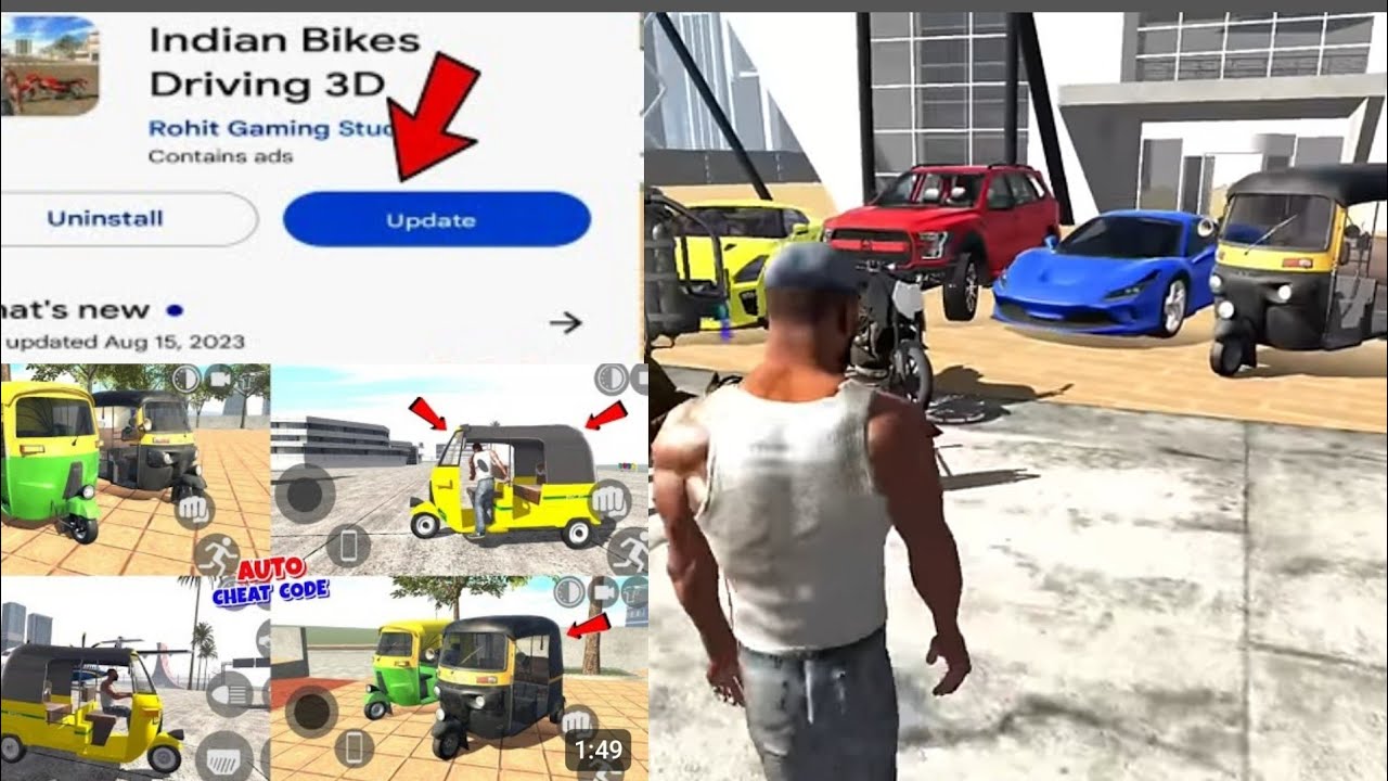 New Update Cheat Codes in Indian Bike Driving 3D | Secret RGS Tool Auto ...