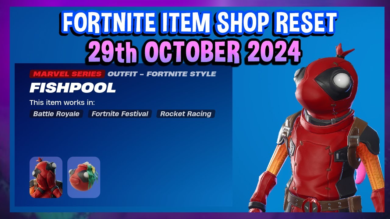 *NEW* FISHPOOL OUTFIT! (Fortnite Item Shop Reset 29th October 2024 ...