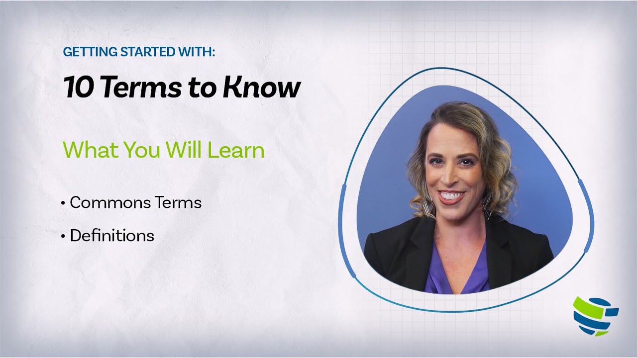 Getting Started With: 10 Terms to Know - YouTube