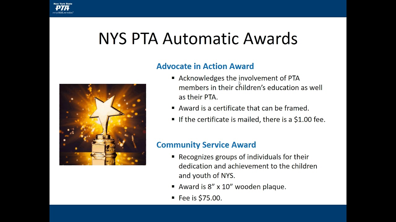 NYS PTA Awards Overview - YouTube