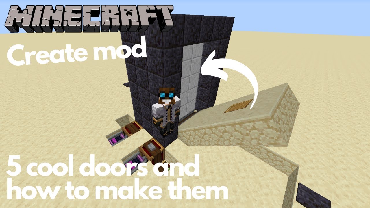 CreateWithNate #1: 5 cool doors using the Minecraft Create Mod tutorial ...
