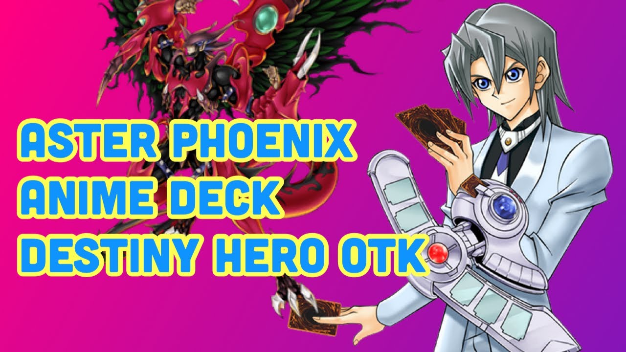 Yu-Gi-Oh DESTINY HERO DECK - Aster Phoenix Anime Character Deck GX ...