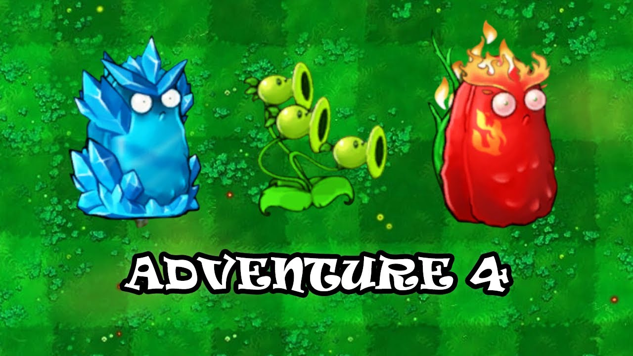 PVZ Plants vs Zombies Fusion - Adventure Level 4 | Gameplay Walkthrough ...
