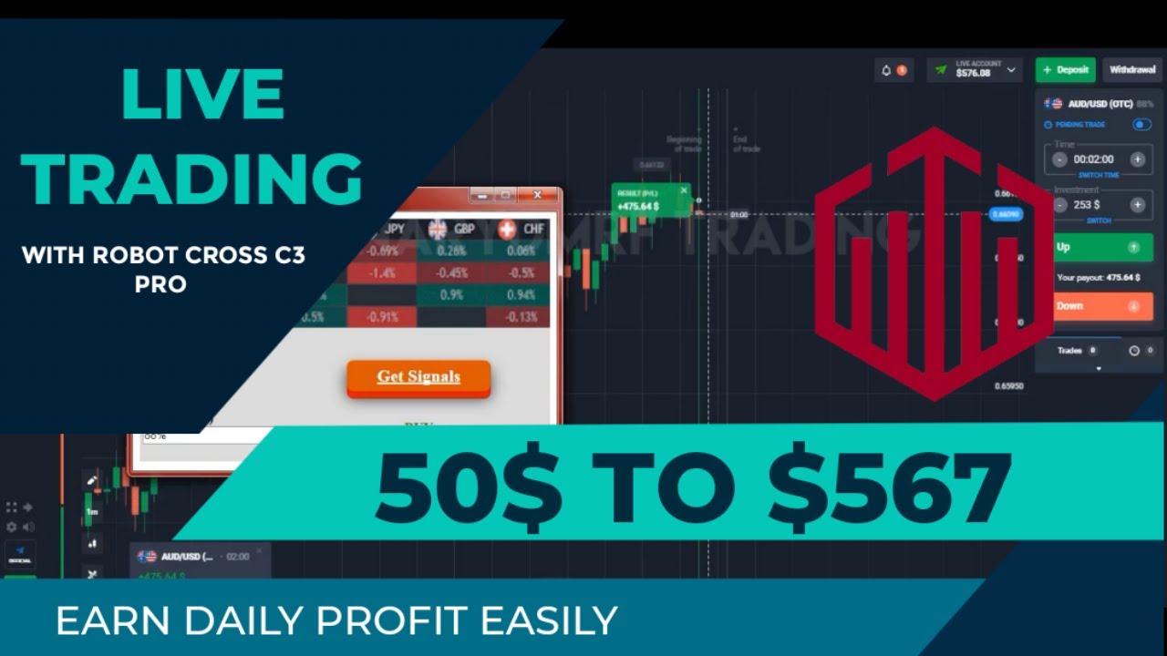 Day Trade With Robot Cross C3 PRO | $50 to $576 on Quotex | Binary ...