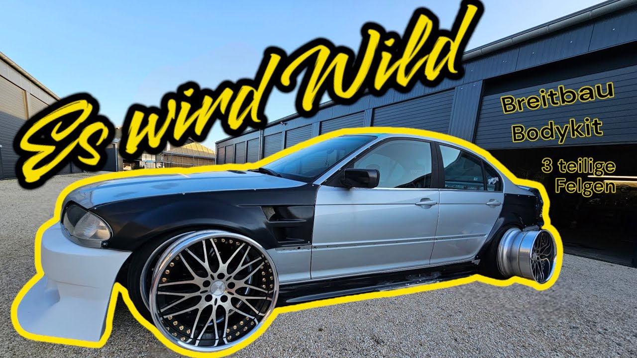 Nightchild e46 Breitbau mit Jdm Bodykit und 3 teilige Felgen - YouTube