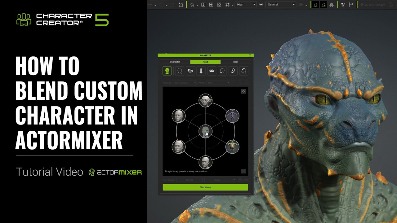 How to Blend Custom Character in CC5 ActorMIXER | Character Creator 5 ...