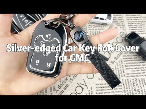 Silver-edged Black Car Key Fob Cover for GMC - YouTube