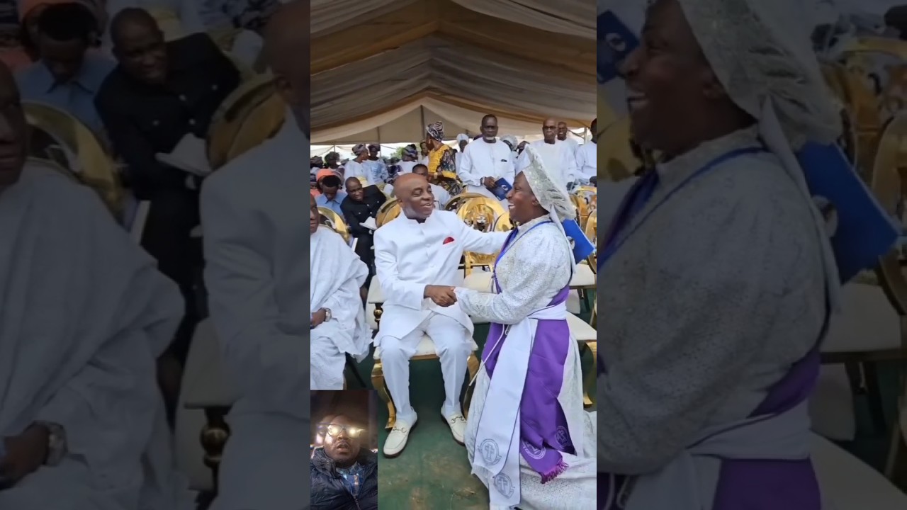 Honour: Reverend Esther Ajayi prostrated for Bishop David Oyedepo. # ...