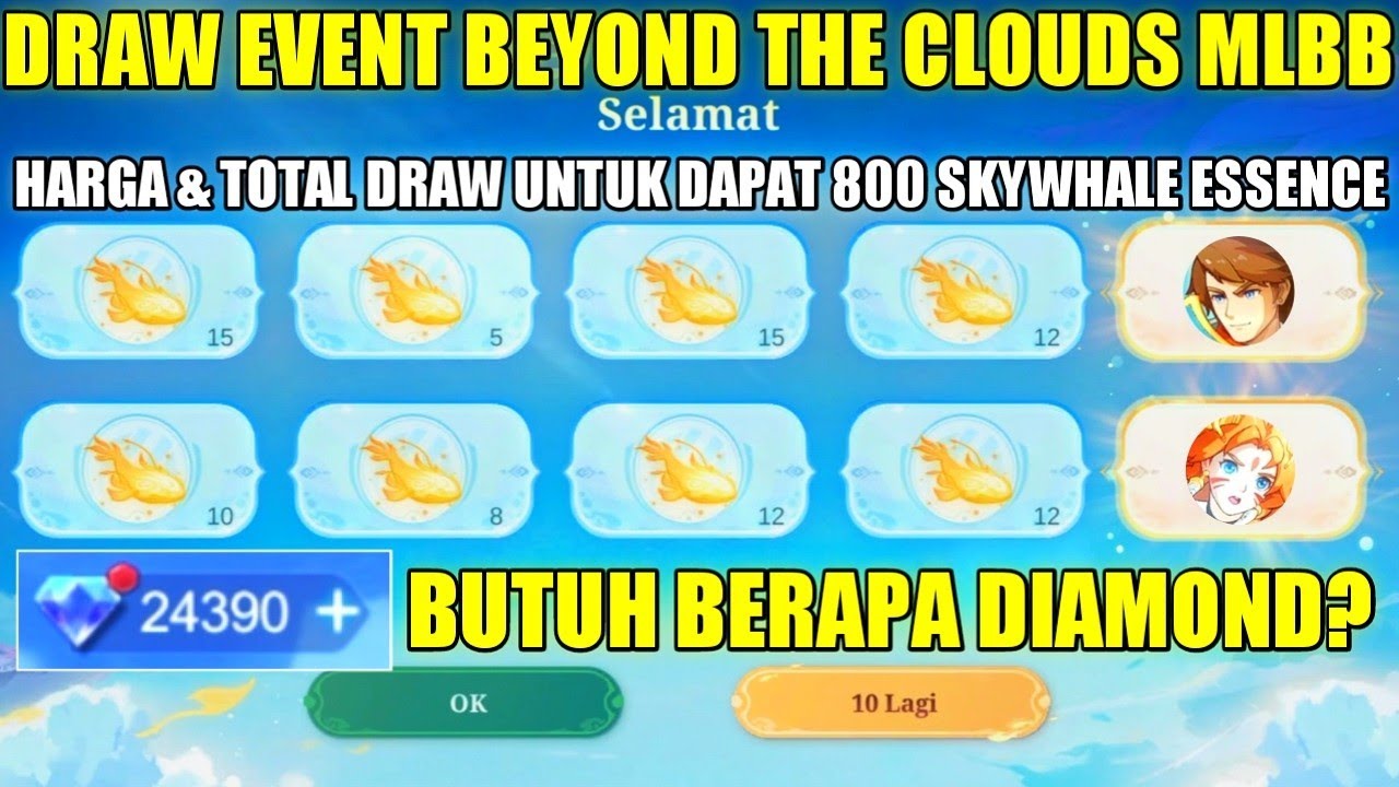HARGA DAN TOTAL DRAW UNTUK MENDAPATKAN 1 SKIN BEYOND THE CLOUDS XAVIER ...