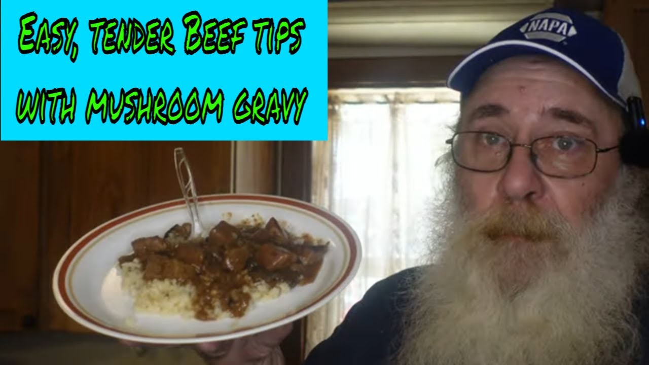 What's Cooking with The Bear? Beef tips with mushroom gravy over riced ...