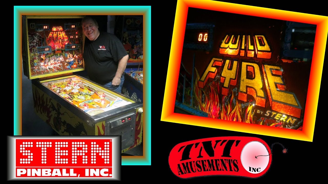 #1300 Stern WILD FYRE Pinball Machine & Play-Also Bally PACMAN Cabaret ...