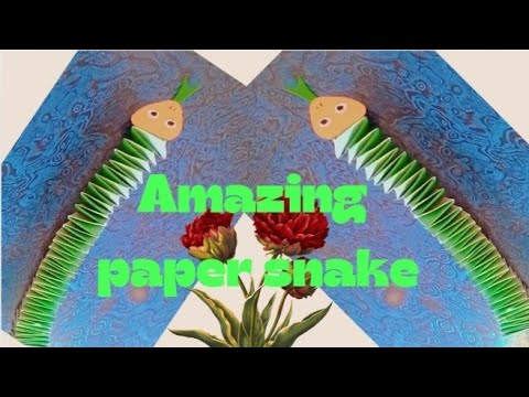 How to make paper snake|| Amazing paper snake||Moving paper toy|| Craft ...