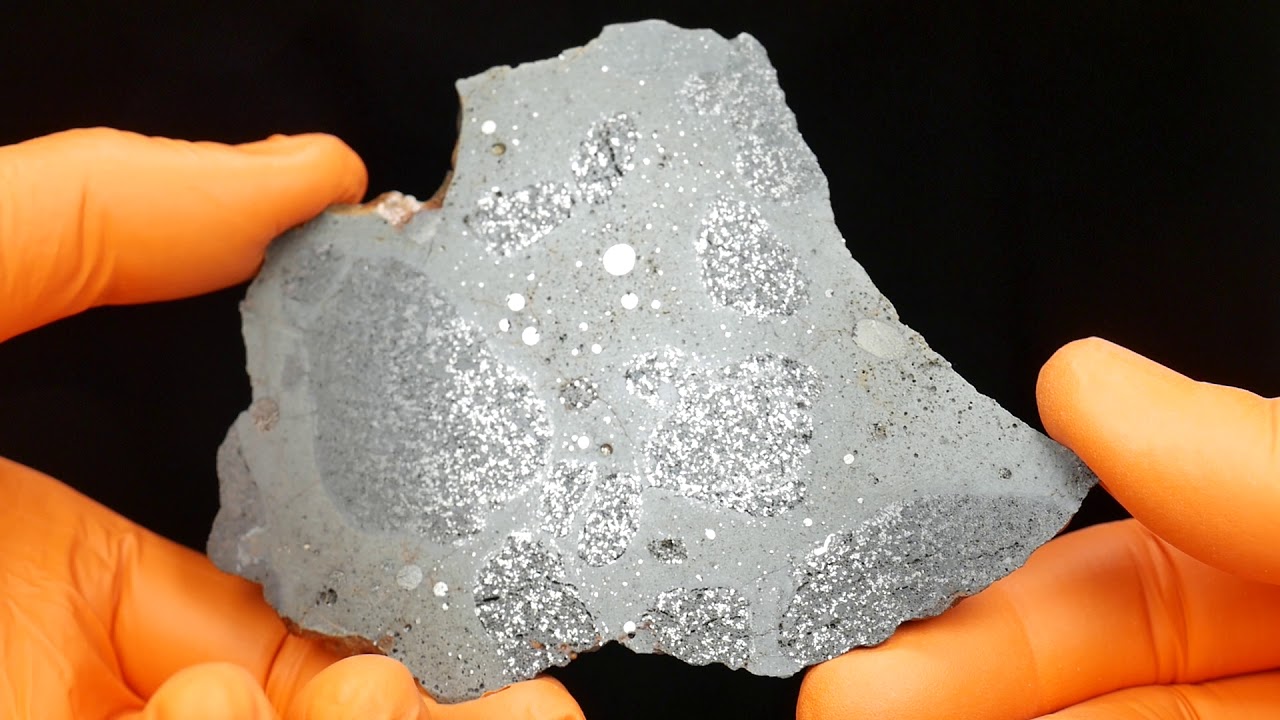 Meteorite TASSÉDET 004 [H Impact Melt] 51.3 gram - YouTube