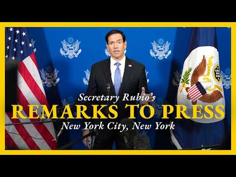 Secretary Rubio delivers remarks to the press