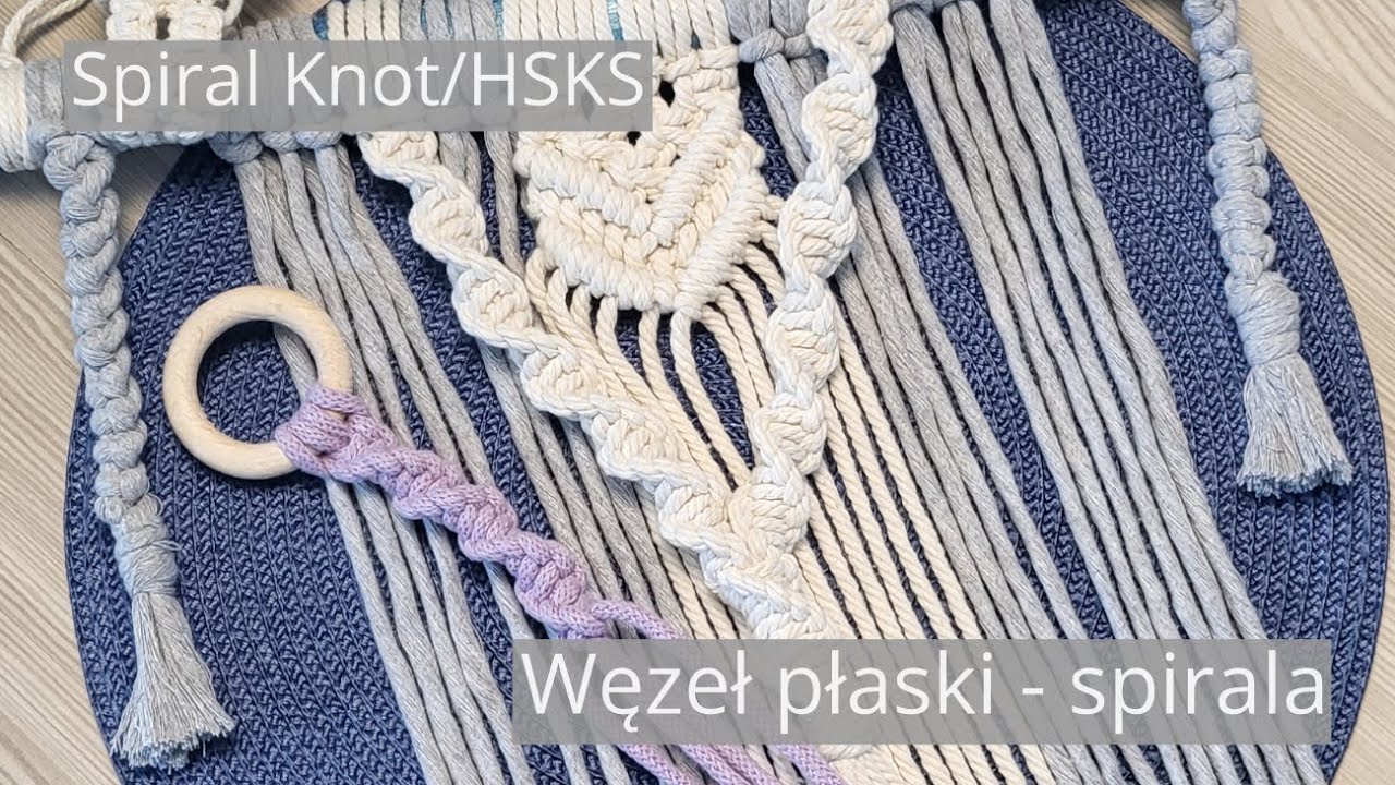 Macrame 101 - Spiral Knot (Half Square Knot Sinnet) (Makrama - węzeł ...