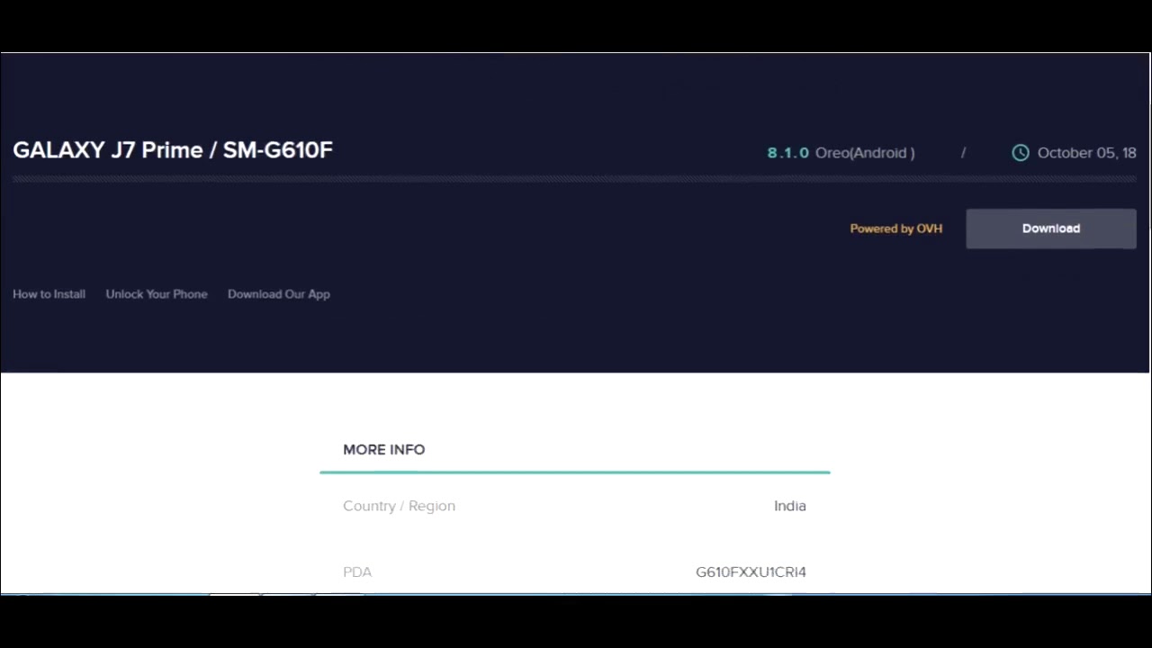 Free Download Android 8.1.0 Oreo J7 Prime SM-G610F Firmware - YouTube