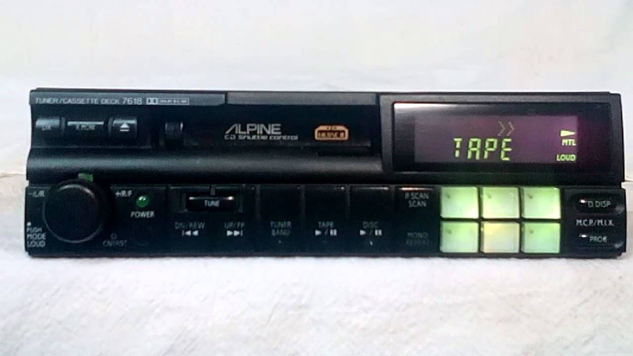 Vintage Alpine 7618 AM FM cassette car stereo - YouTube