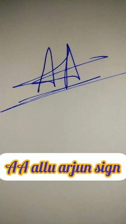 Style Star Allu Arjun AA Stylish Signature/AA Allu Arjun Sign#alluarjun #AA#shorts # ...