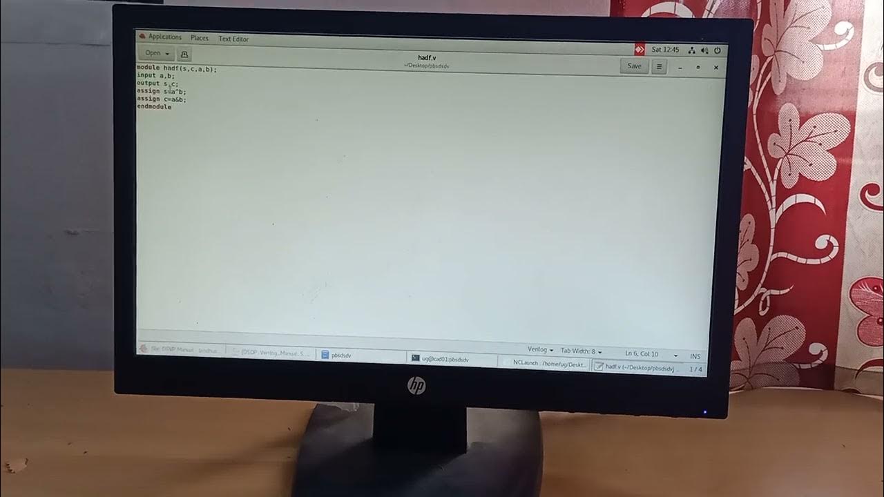Half adder Verilog HDL code simulation using Cadence tools - YouTube