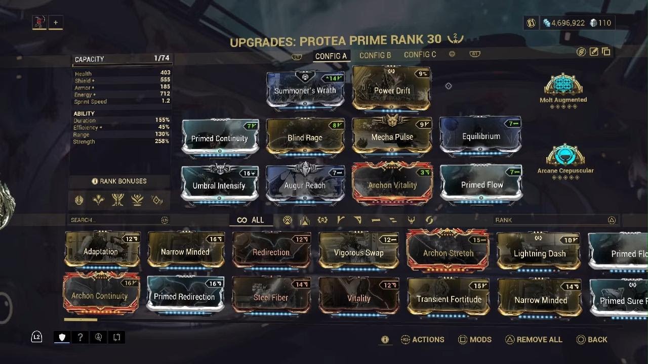 Warframe mecha set protea full build - YouTube