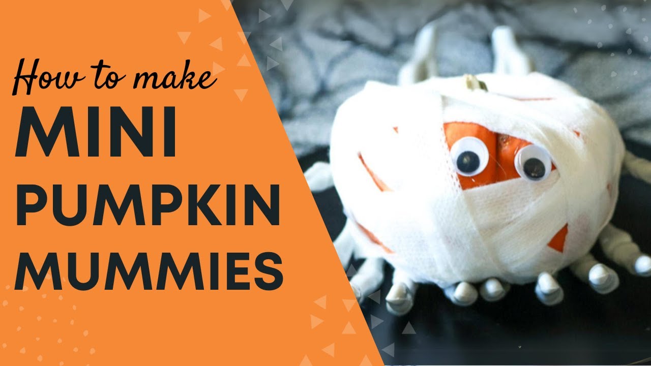 Mini Pumpkin Mummy Halloween Craft - YouTube