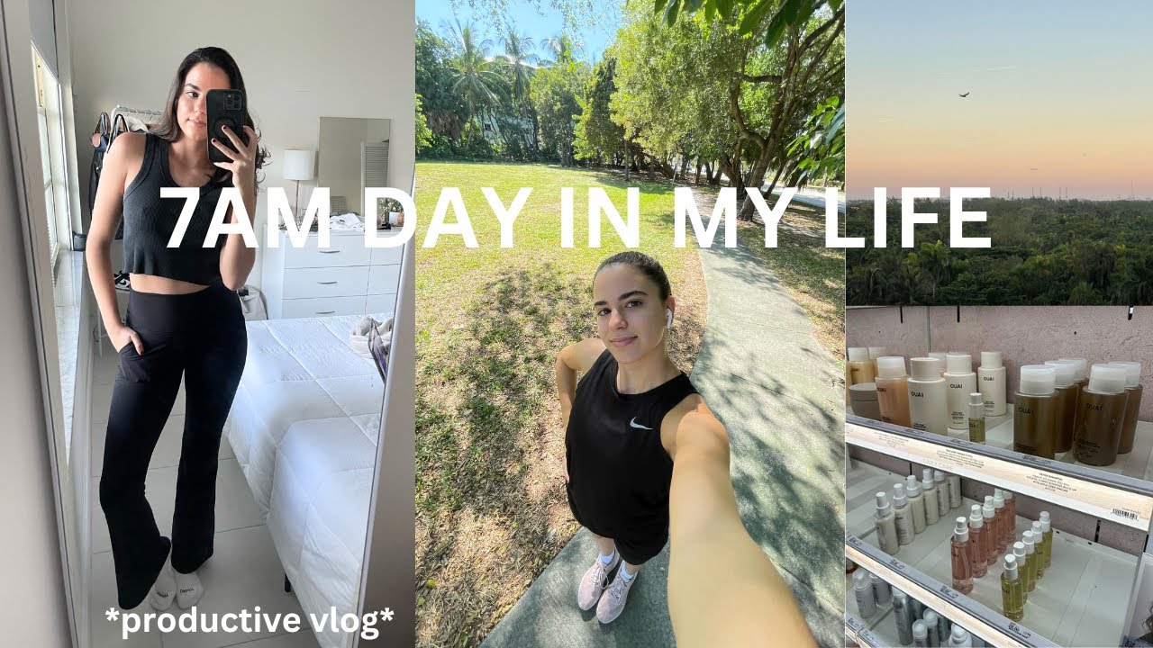 7AM DAY IN MY LIFE🧚‍♂️ productive morning + healthy habits - YouTube