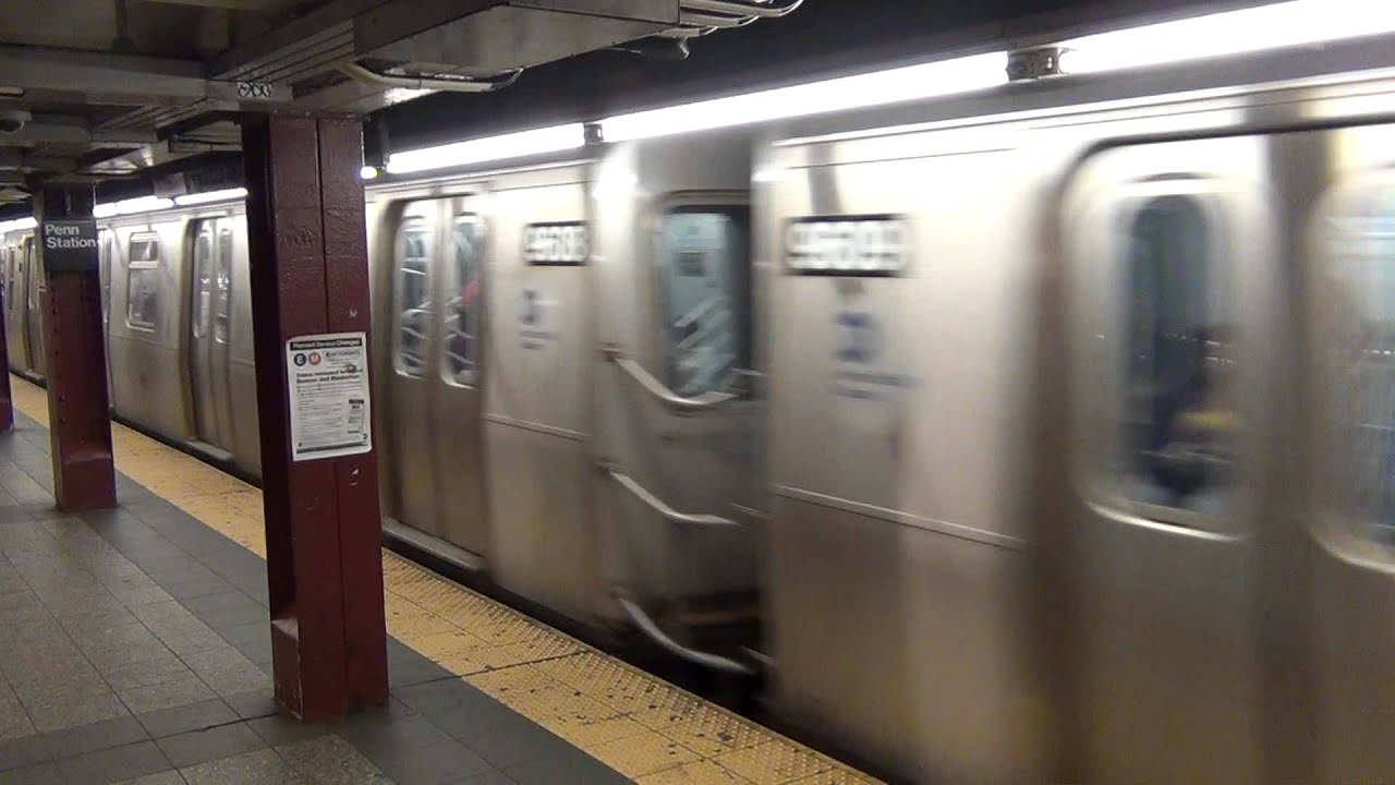 NYC Subway E Line at Penn Station in New York, NY - YouTube
