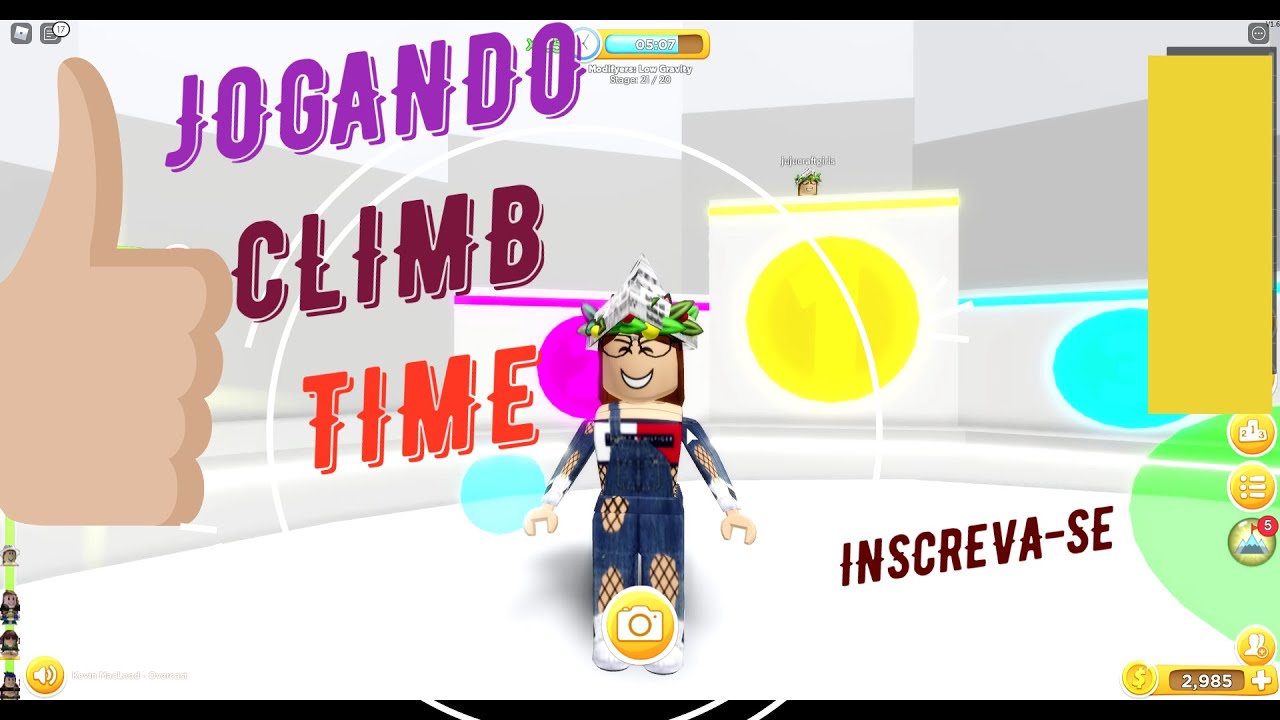 Roblox- jogando climb time - fiquei em primeiro lugar! Julia Rodrigues ...