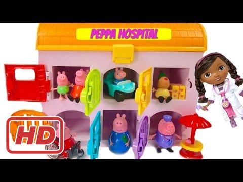 Best Learning Colors Videos - Peppa Pig Family Hospital Sick Pigs Need ...