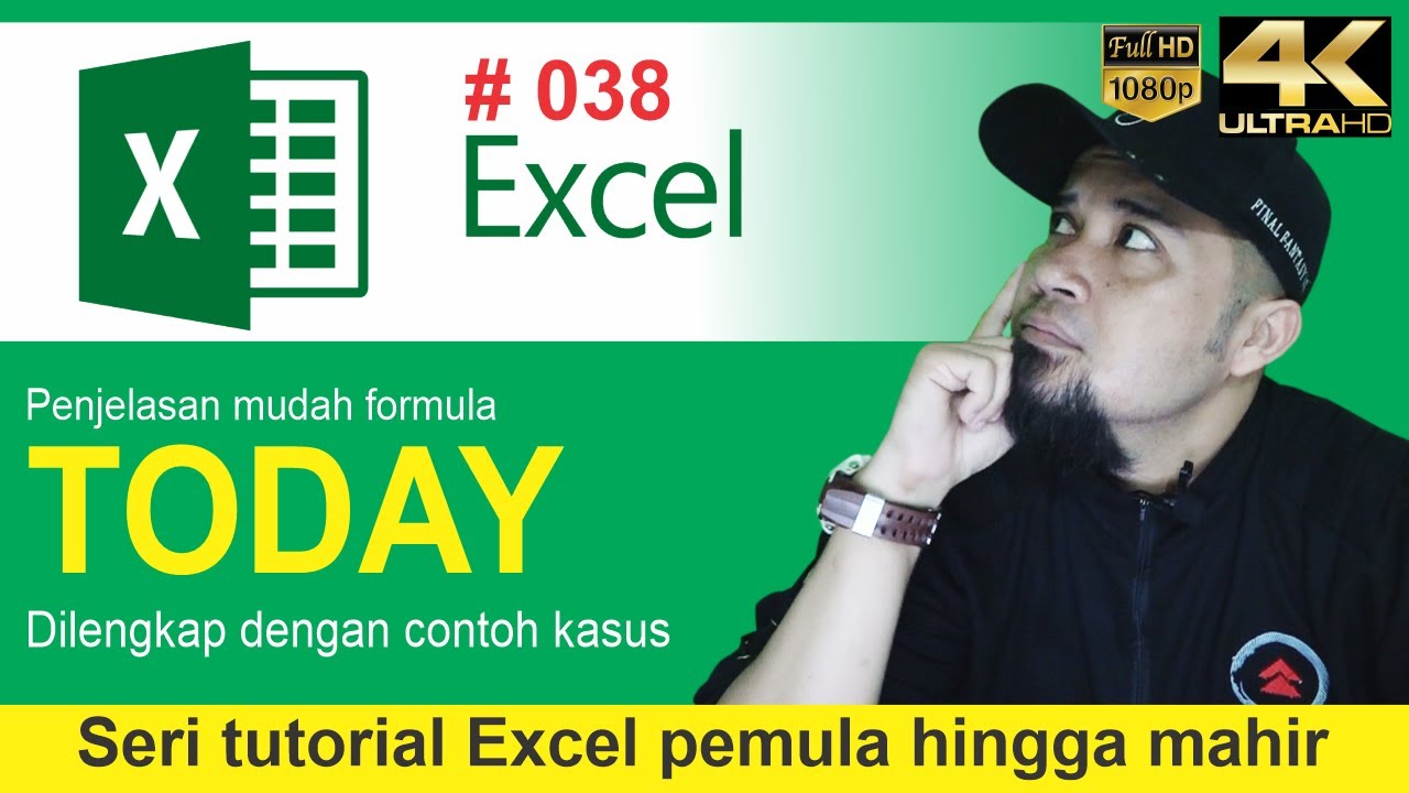 Rahasia penggunaan formula TODAY di excel, belajar excel untuk pemula ...