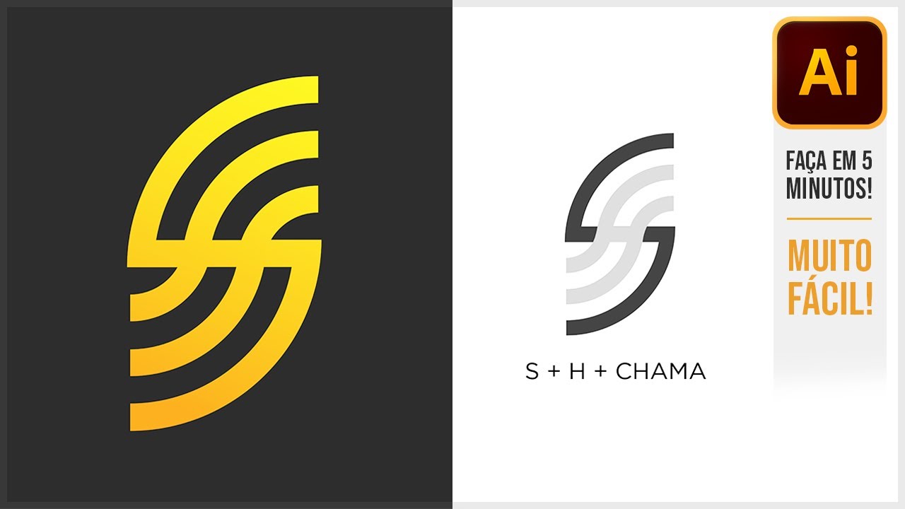 Logo em 5 minutos no ILLUSTRATOR I Muito fácil de criar! - YouTube