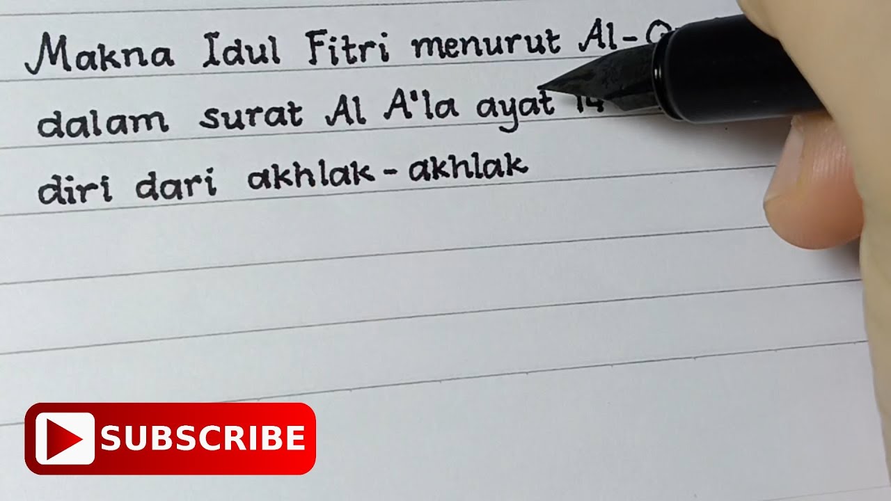 Apa Makna Idul Fitri? Tulisan Tangan Bagus, Rapi, Indah, dan Bersih ...