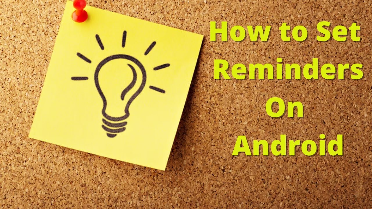 how to set reminder on android phone - YouTube