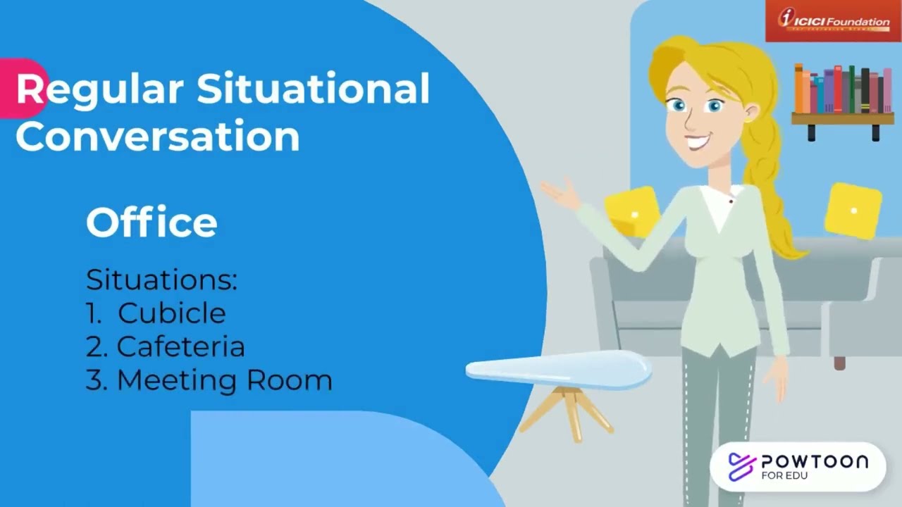 Regular Situational Conversation Office_English - YouTube