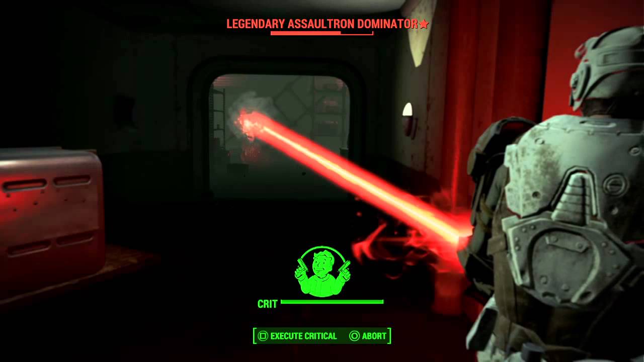 Assaultron Versus Gatlin Laser - YouTube