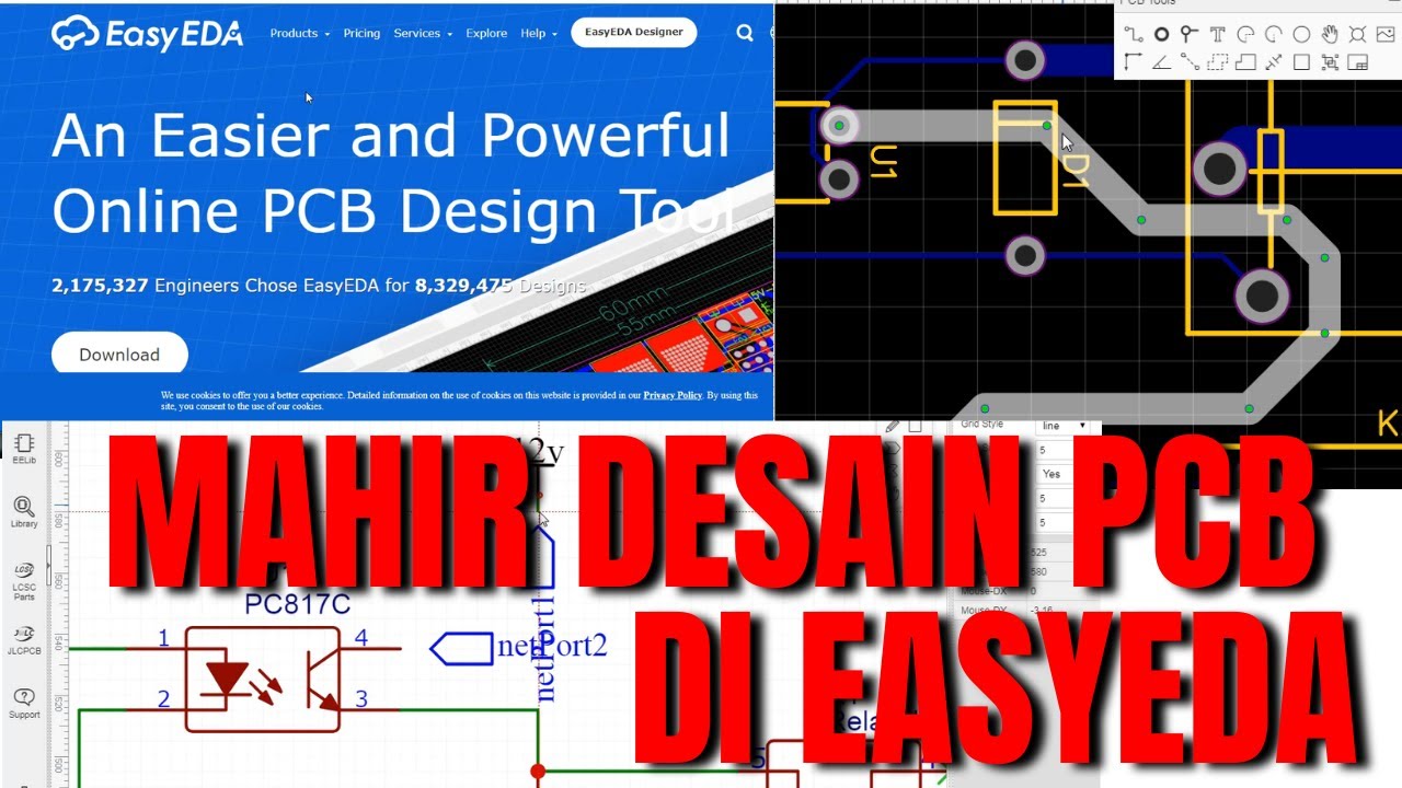 STEP by STEP MEMBUAT DESAIN PCB memakai EasyEDA #Part1 - YouTube